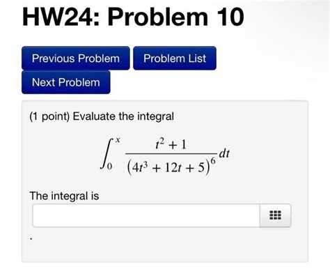 Solved Hw24 Problem 10 Previous Problem Problem List Next