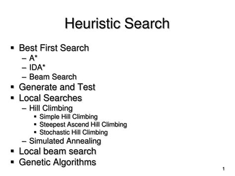PPT Heuristic Search PowerPoint Presentation Free Download ID 5366290