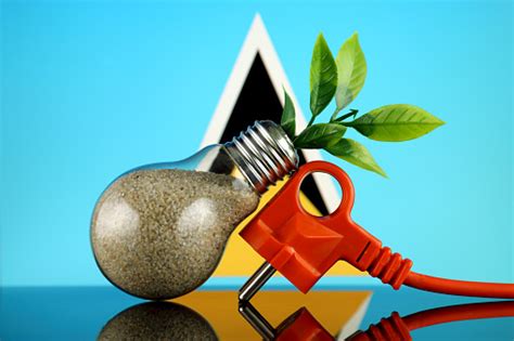 플러그 전구 및 세인트 루시아 깃발 내부에서 자라는 식물 녹색 에코 재생 에너지 개념입니다 0명에 대한 스톡 사진 및 기타 이미지 Istock