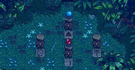 a quest about 4 birds retrieving gemstones and inserting them into ancient sockets on an island