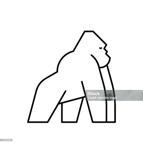 고릴라 로고 개념에 대한 스톡 벡터 아트 및 기타 이미지 개념 개념과 주제 검은색 Istock