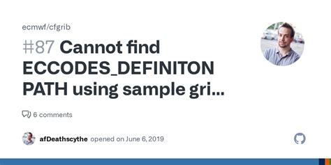 Cannot Find Eccodesdefiniton Path Using Sample Grib File In Windows · Issue 87 · Ecmwfcfgrib