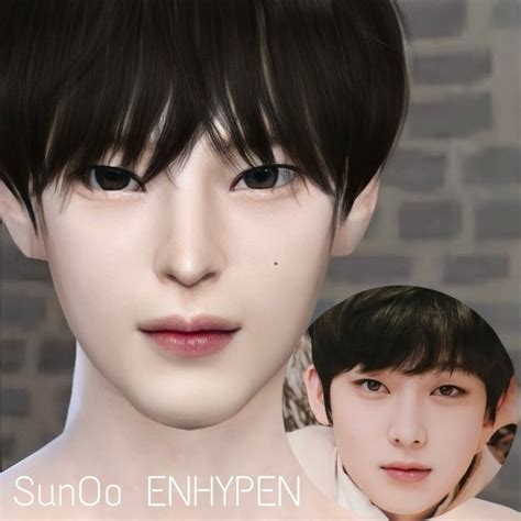 Sims Characters Sunoo Enhypen Sims By Kj Sims 4 Sims 4 Hair Male Sims 4 Characters