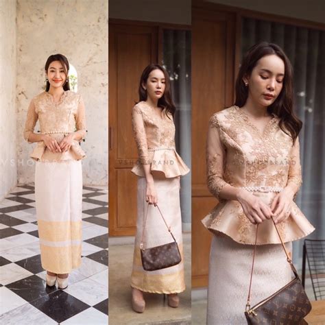 ชุดเพื่อนเจ้าสาว ชุดแม่เจ้าสาว ชุดงานแต่ง ชุดไทย งานป้าย Vshop Shopee Thailand