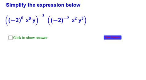 Simplify Exponents