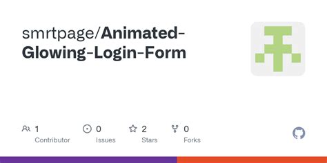 Github Smrtpageanimated Glowing Login Form