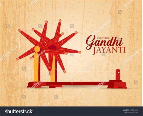 Illustration Gandhi Jayanti Background2nd October Stock Vector Royalty