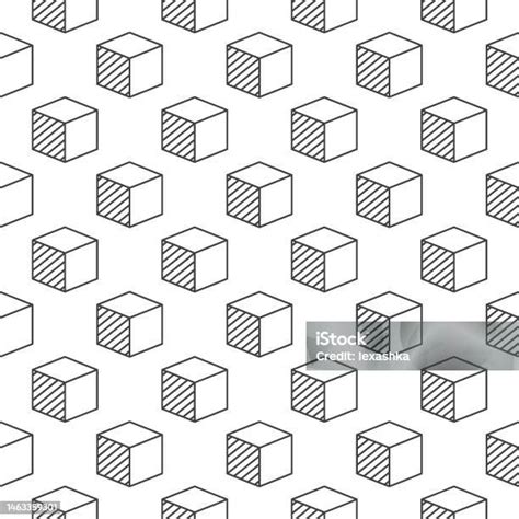 3d 인쇄 큐브 기하학적 패턴벡터 완벽 한 배경 3차원 형태에 대한 스톡 벡터 아트 및 기타 이미지 3차원 형태