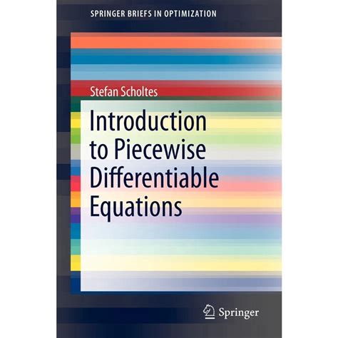 Introduction To Piecewise Differentiable Equations Em Promoção Na