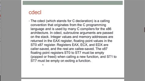 13 Calling Conventions Youtube