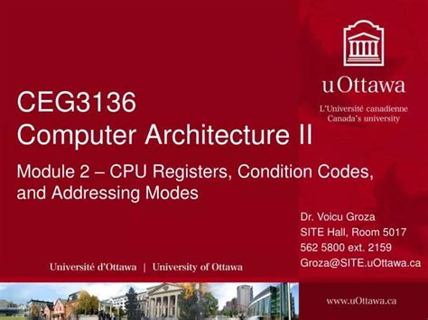 ppt ceg3136 computer architecture ii module 2 cpu registers condition codes and addressing