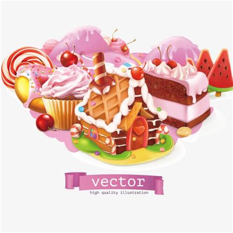 케이크 과자 초콜릿 케이크 일러스트 Png 각종 크림 케이크 벡터 이미지 벡터 Psd 파일 Pngtree Confectionery Desserts Cake