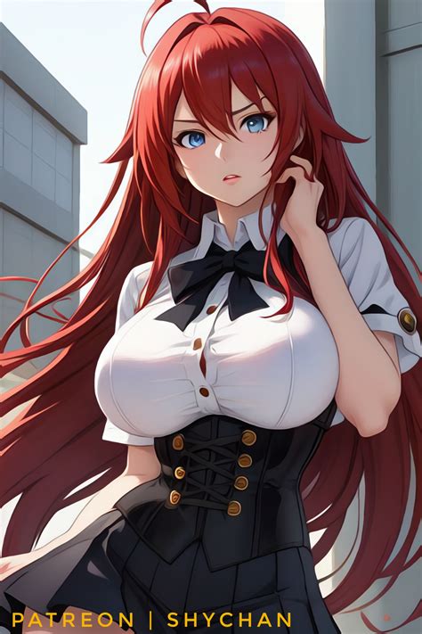 Rule 34 Ahoge Ai Generated Bangs Big Breasts Blue Eyes Bow Breasts