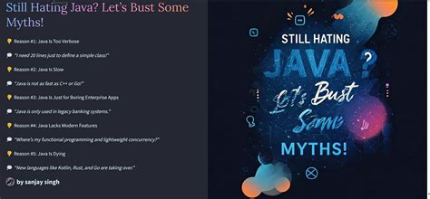Still Hating Java Lets Bust Some Myths” By Sanjay Singh Medium