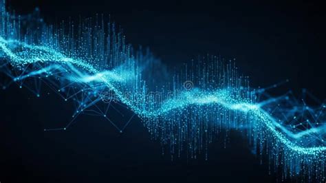 Abstract Blue Digital Wave Futuristic Technology Background Stock Footage Video Of Particle