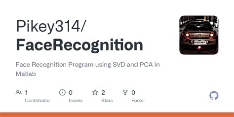 GitHub Pikey314 FaceRecognition Face Recognition Program Using SVD