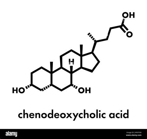 Chenodeoxycholic Acid Drug Molecule Skeletal Formula Stock Vector Image And Art Alamy
