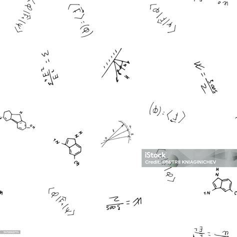 수학적 물리적 화학적 공식 및 표현 과학적 교육적 배경 손으로 그린 벡터 0명에 대한 스톡 벡터 아트 및 기타 이미지 0명 과학 교실 Istock