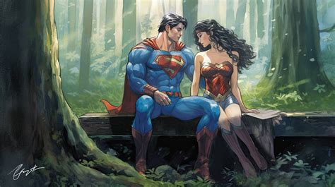 Forest Rendezvous Superman And Wonder Woman By Heathjett On Deviantart