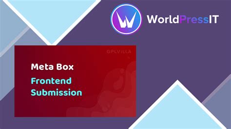 Mb Frontend Submission Worldpress It