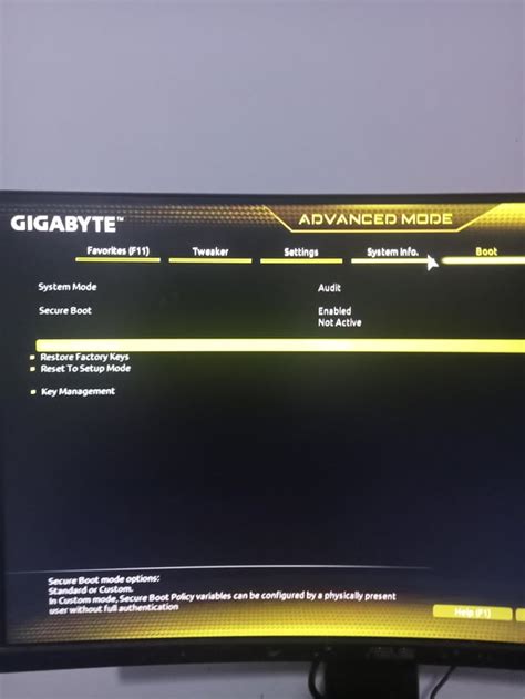 Secure Boot Rgigabyte