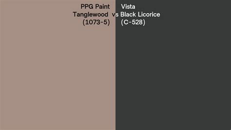 PPG Paint Tanglewood Vs Vista Black Licorice C Side By Side Comparison