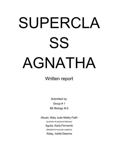 Pdf Superclass Agnatha Dokumentips