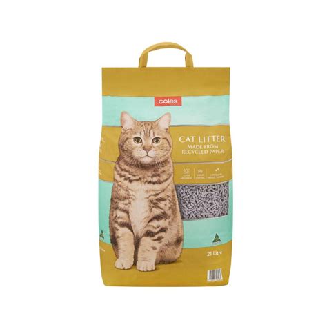 Buy Coles Cat Litter Recycled Paper 21l Coles