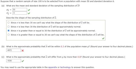 Solved Suppose That A Random Sample Of Size 100 Is To Be