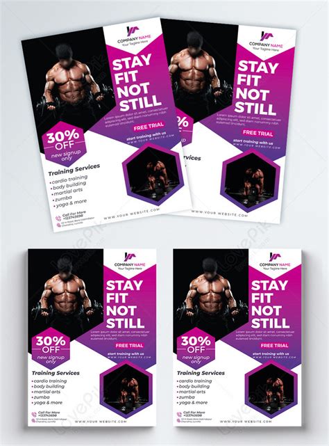 피트니스 체육관 전단지 이미지 사진 450126520 무료 다운로드