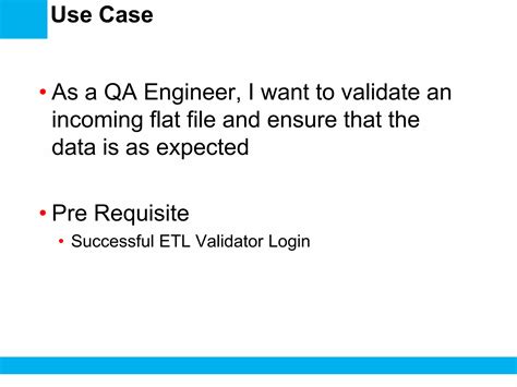 Etl Validator Flat File Validation Pptx