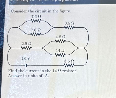 Solved Consider The Circuit In The Figure Find The Current