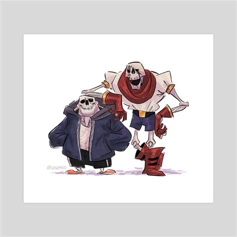 Sans And Papyrus Undertale An Art Print By Gerald Grabowski Inprnt