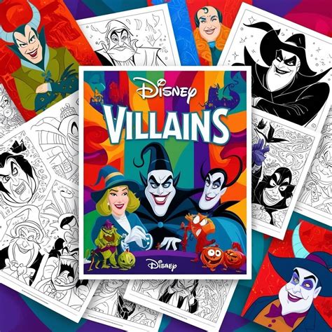 Mash Halloween Disney Villains Coloring Pages