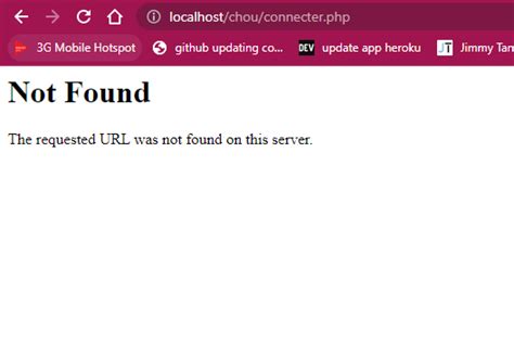 Php Not Found The Requested Was Not Found On This Server Xampp Error Stack Overflow