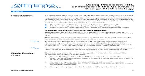 pdf an 222 using precision rtl synthesis in the quartus ii extras