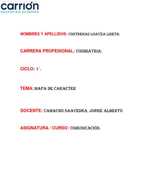 Mapa De Caracter Pdf