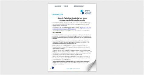 Speech Pathology Australia Media Release 10 10 22