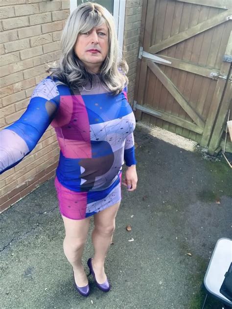 Crossdresser Kellycd In Multi Colour See Thru Dress And Seam 29 Pics