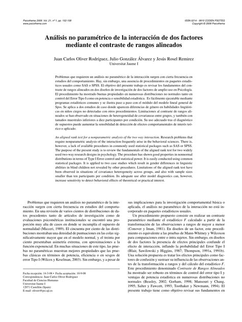 pdf an aligned rank test for a nonparametric analysis of the two way