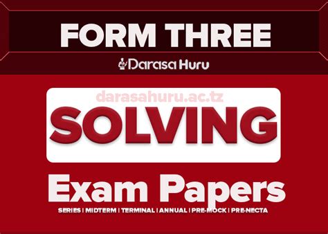 Hojajemwa Tanga Form Three Midterm April 2025