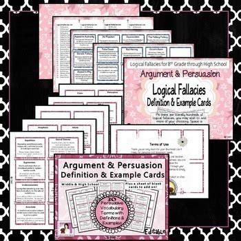 Argumentative Writing And Logical Fallacies Bundle TpT