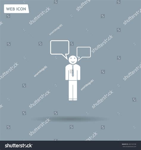 Vector Speaking Man Icon Isolated Stock Vector Royalty Free Shutterstock