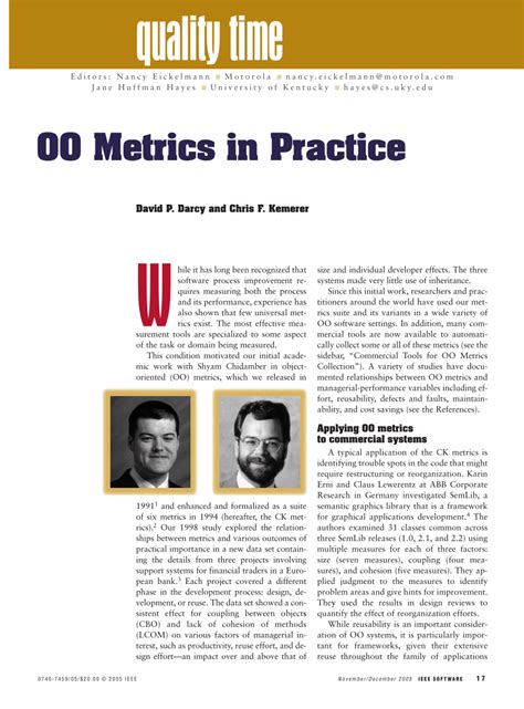 pdf oo metrics in practice
