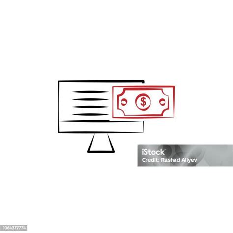 프리랜서 소득 2 색된 손 그려진된 아이콘입니다 프리랜서 소득 요소 그림을 착 색입니다 금융 집합에서 개요 기호 디자인 0명에 대한 스톡 벡터 아트 및 기타 이미지 Istock