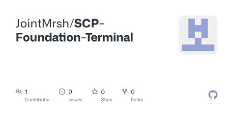 GitHub JointMrsh SCP Foundation Terminal