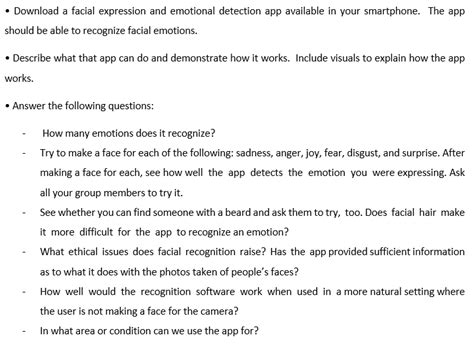 [solved] download a facial expression and emotional detection app course hero