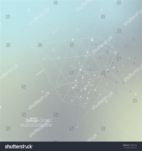 Virtual Abstract Background Particle Molecule Structure Stock Vector Royalty Free 285890000