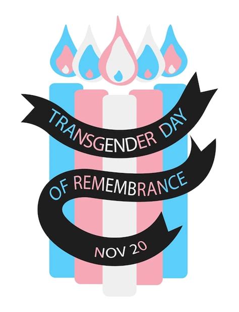 Premium Vector Transgender Day Of Remembrance Card Vector Illustration