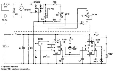 Ac POWER MONITOR Measuring And Test Circuit Circuit Diagram SeekIC Com